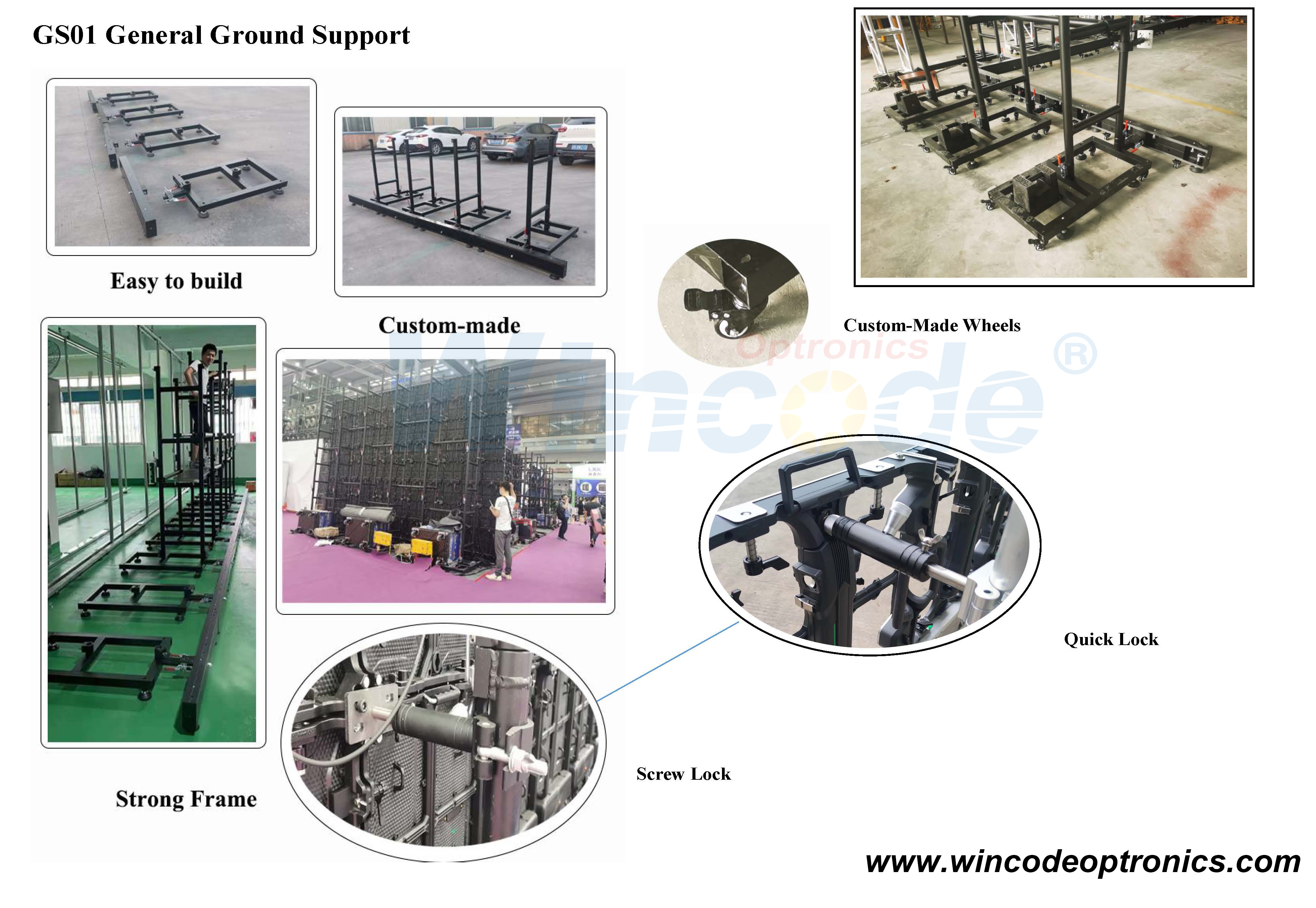 Off Ground LED Screen Ground Support Stand System for Rental Screen ...